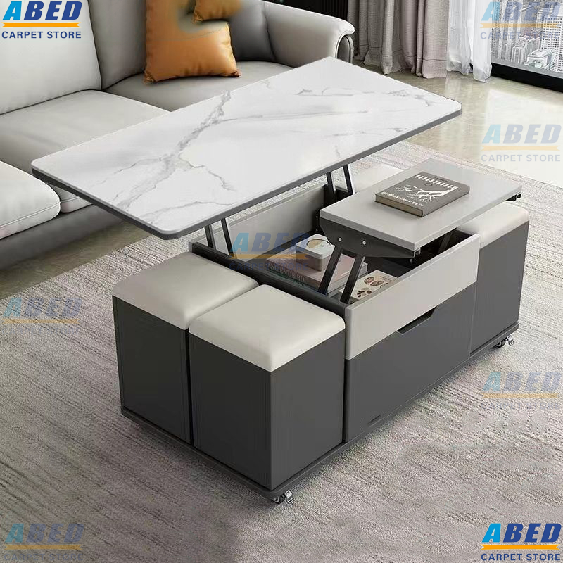 Abed Table Tea Lifting Coffee Table Movable with universal wheels With ...
