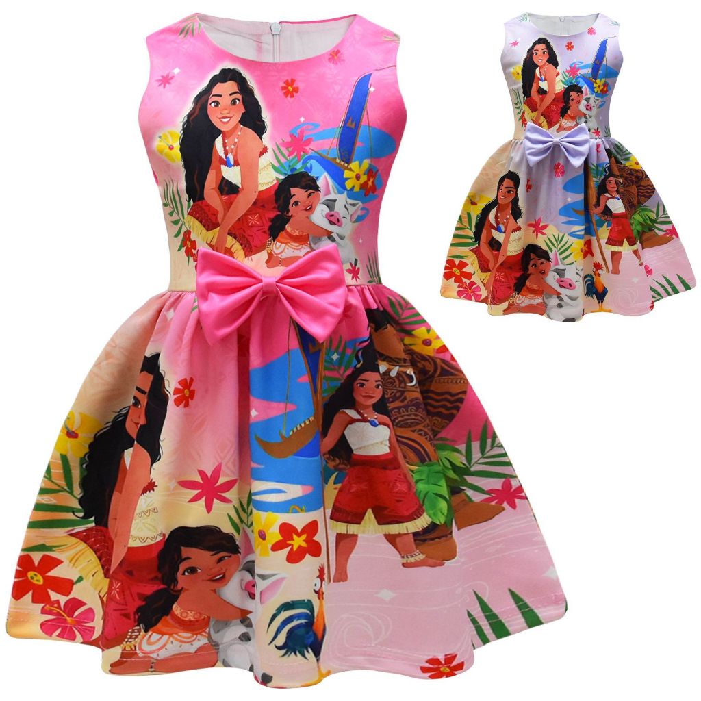 Moana Dress for Kids Girl Sleeveless Princess Dresses Kids Girl ...