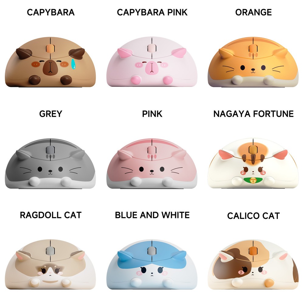 2.4GHz Wireless Mouse Cute Cartoon Capybara Mouse Hamster / Cat Theme ...