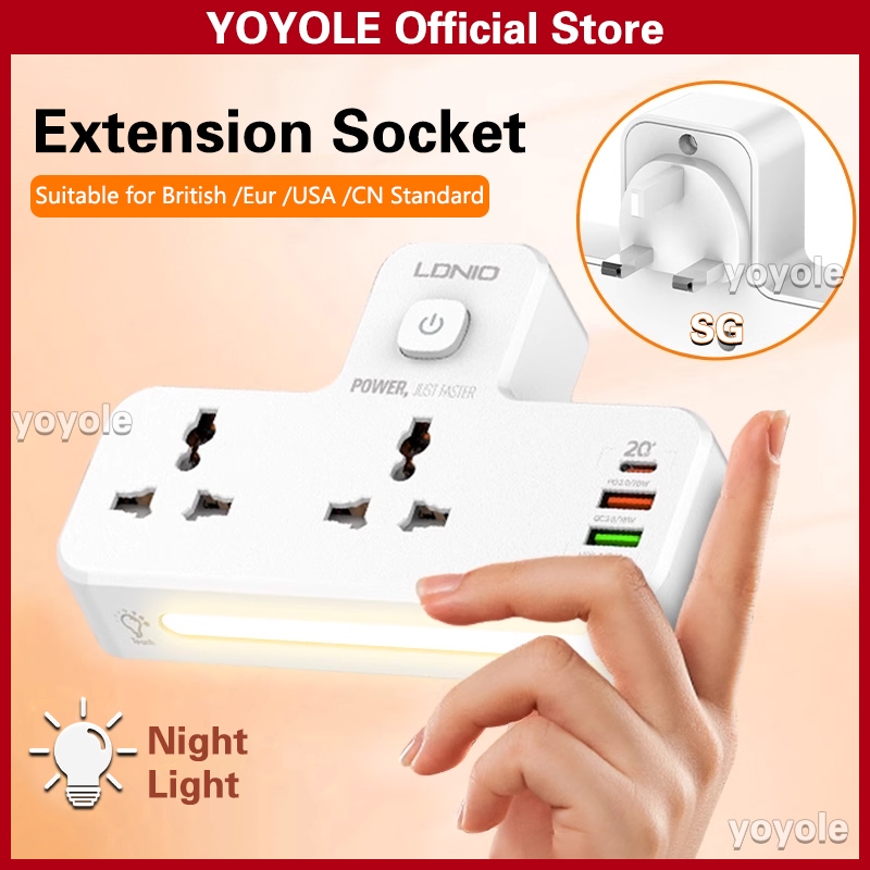 Authentic LDNIO Plug Adapter Multi Plug Extension Socket with Usb 2 Pin ...
