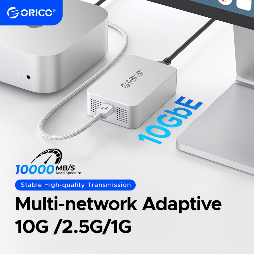 ORICO 10gbe Ethernet Adapter Mac Mini USB-C Thunderbolt 3/4 To 10G ...