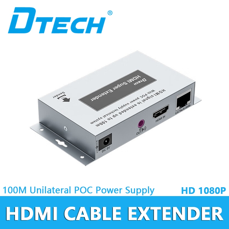 Dtech HDMI Network Cable Extender 100m Unilateral POC Power Supply ...