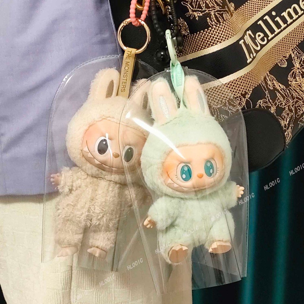 15cm 17cm Labubu V1 V2 Outdoor Bag PVC Transparent Baby Clothes ...