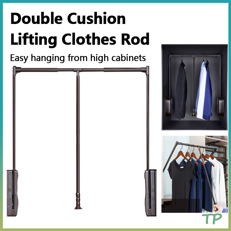 TP wardrobe lift hanger pull down hanging clothes rod closet ...