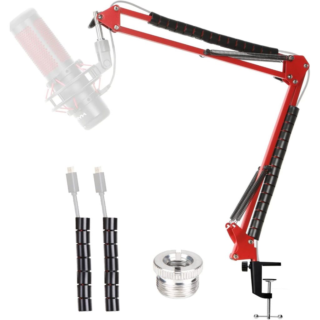 Mic Stand - Professional Microphone Boom Arm Stand with Cable Sleeve ...