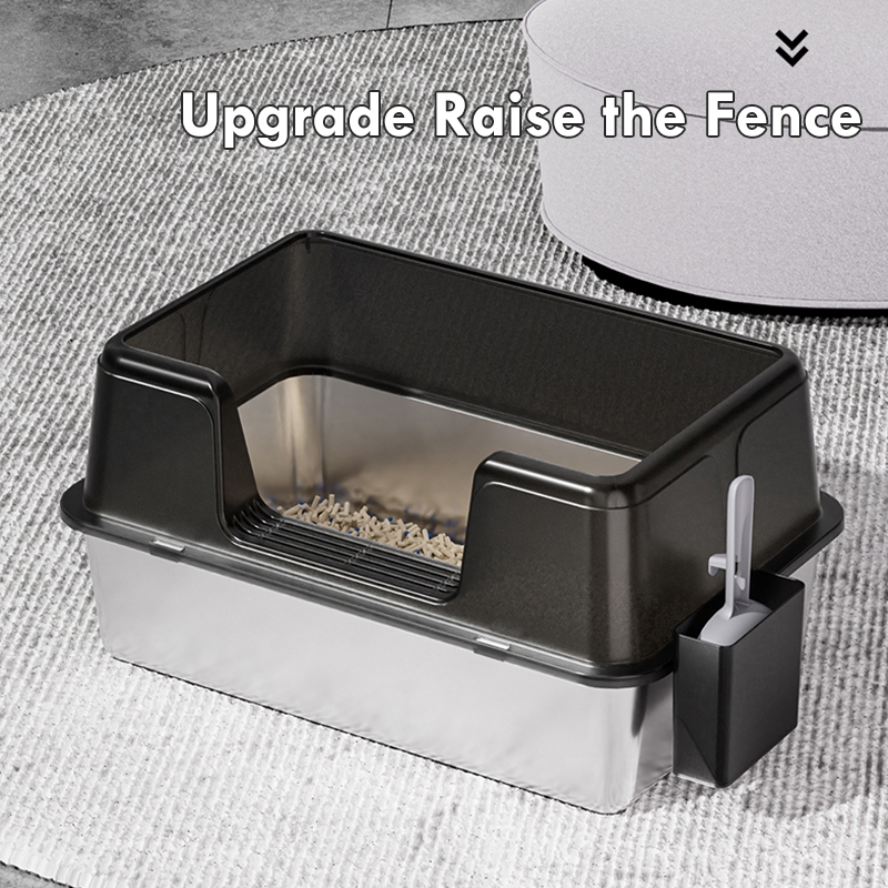 【Ready Stock】NEW Stainless Steel Cat Litter Box Extra Large Cat toilet ...