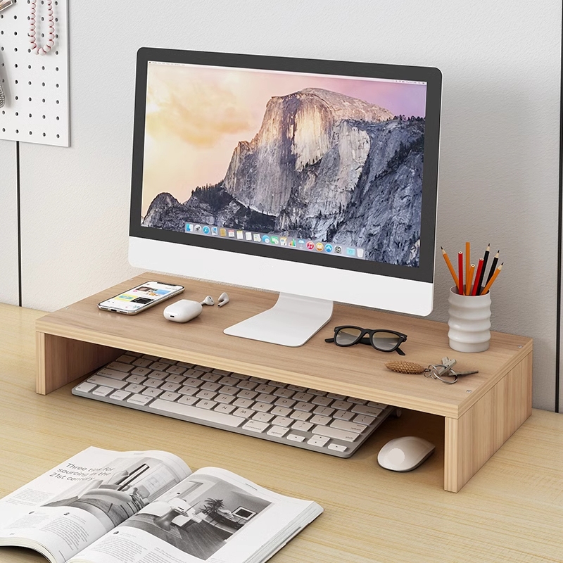 （SG In Stock）Monitor Stand Wooden Laptop Rack Desk Organizer Keyboard ...