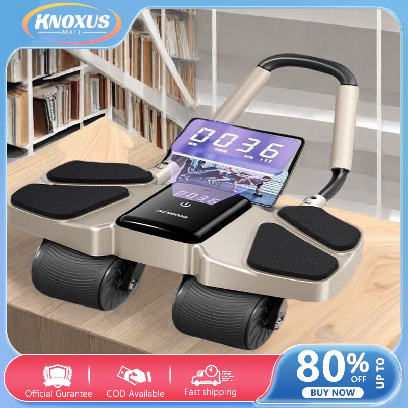 Healthy Belly Wheel Upgrade New four-wheel abdominal muscle tool Belly Wheel Automatic rebound ...