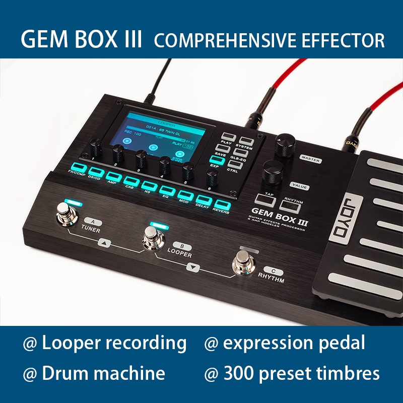 JOYO GEM BOX III Integrated Guitar Effect Tool, LOOPER Recording, Drum ...