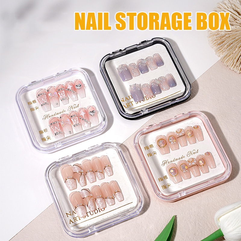 【Box Buy 10 get 2 Free】Nail Storage Box Manicure Packaging Box Acrylic ...