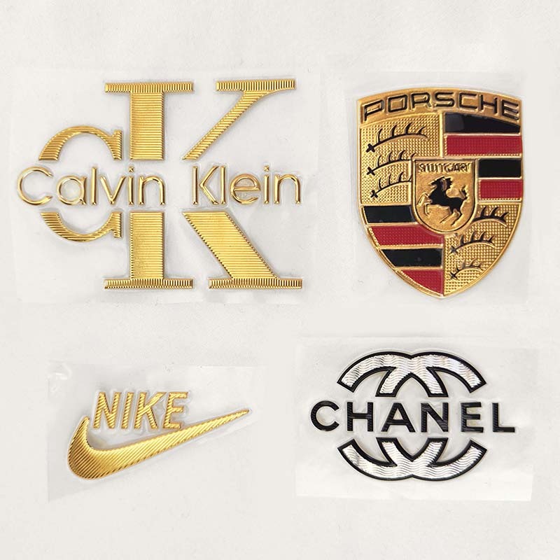3D PVC badges clothing accessories Brand Logo Iron on patch cloth ...