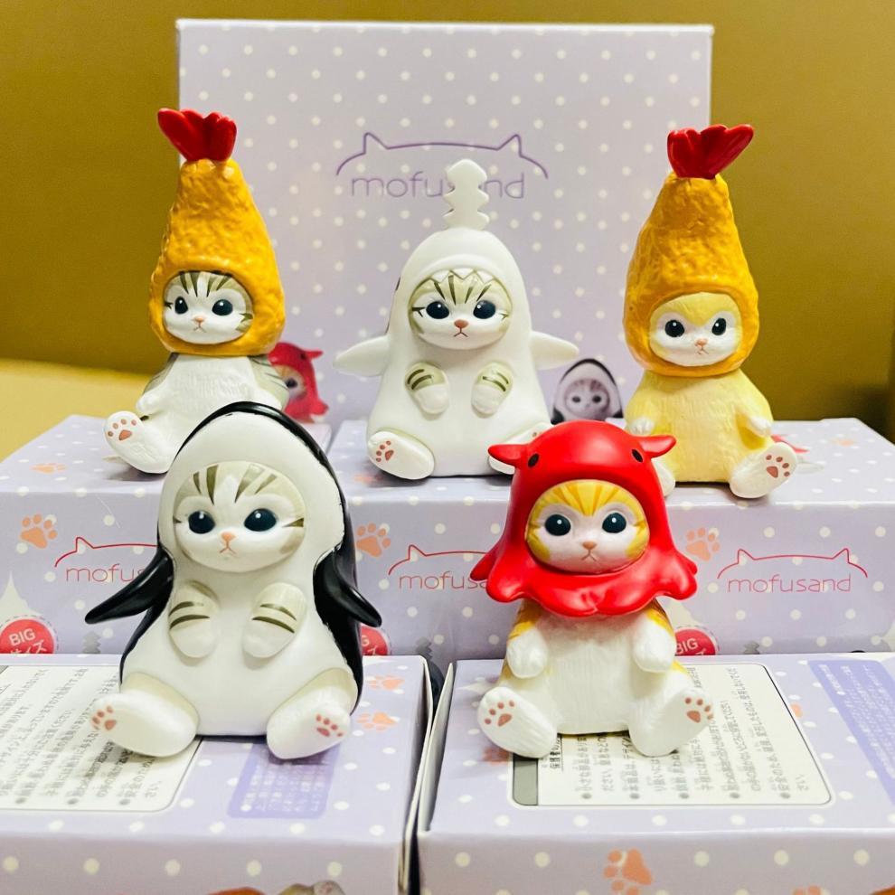 Mofusand Cat Shark Bee Cat COS Burger Shark Cat Sanrio Cute Blind Box ...