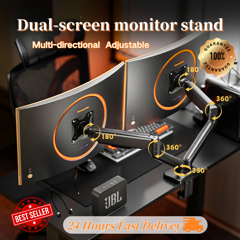 Premium Monitor Steel Articulating Monitor Stand with Laptop Tray ...