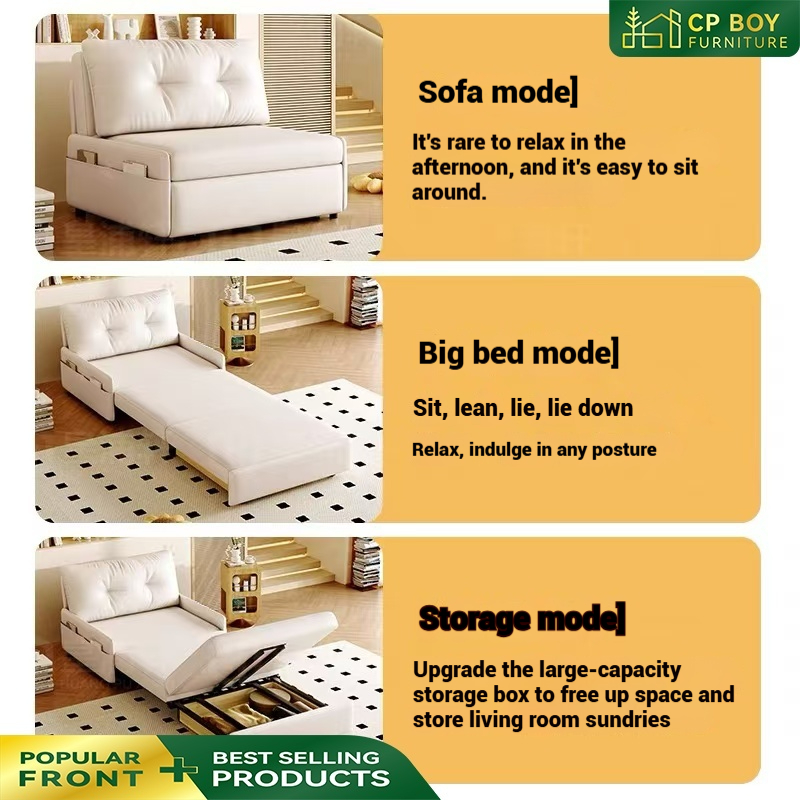Ssr Sofa Bed Daily Bed Single 2 Seater Sofa Bed Dual-use Foldable Bed ...