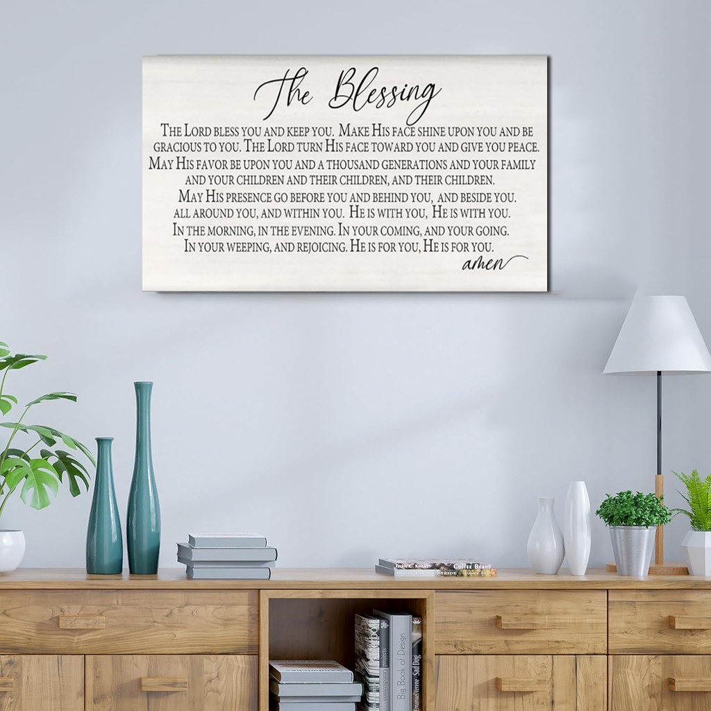 The Blessing Christian Song Lyrics Wall Decor x Inch Religious ...