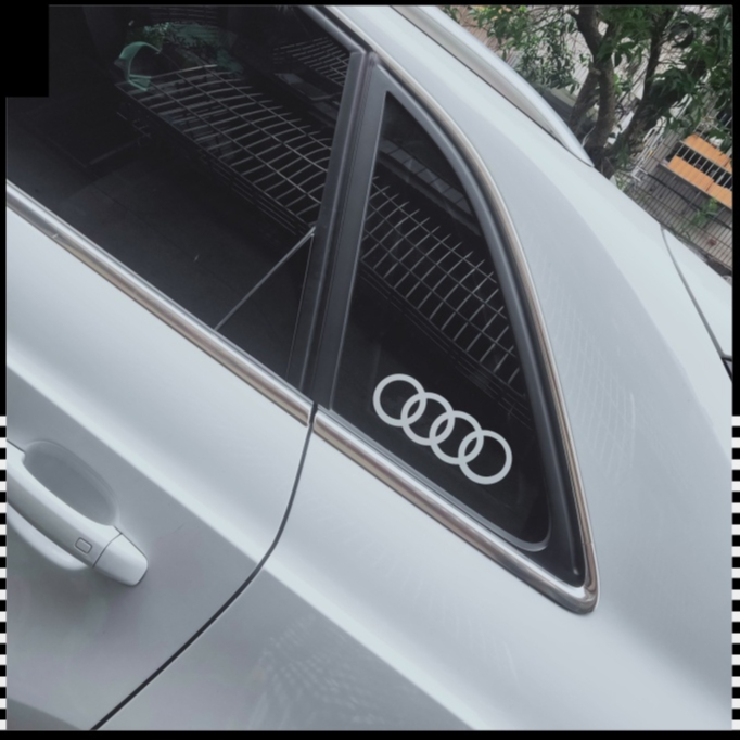 Audi Four-Ring Sticker Reflective Sticker Body Side Skirt Car Sticker ...