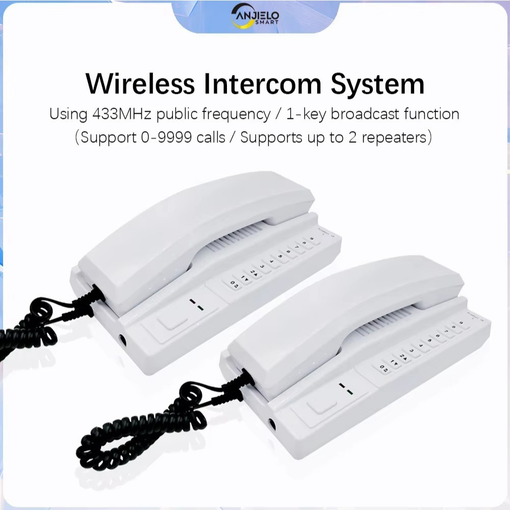 Anjielosmart Wireless Telephone Intercom System Expandable for ...