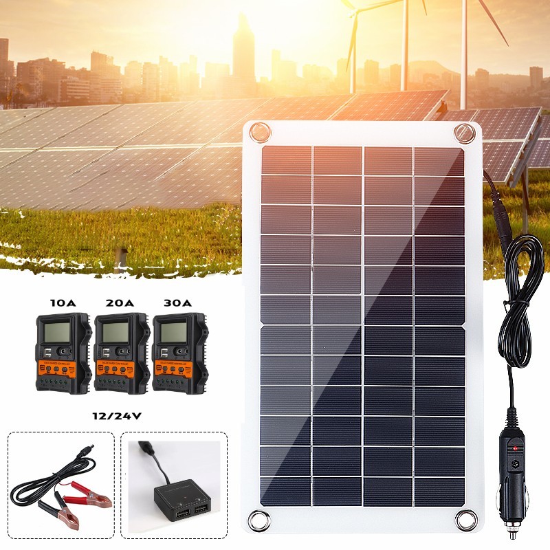 100W Solar Panel 12V Portable Solar Cell wiht 10A 20A 30A Solar ...