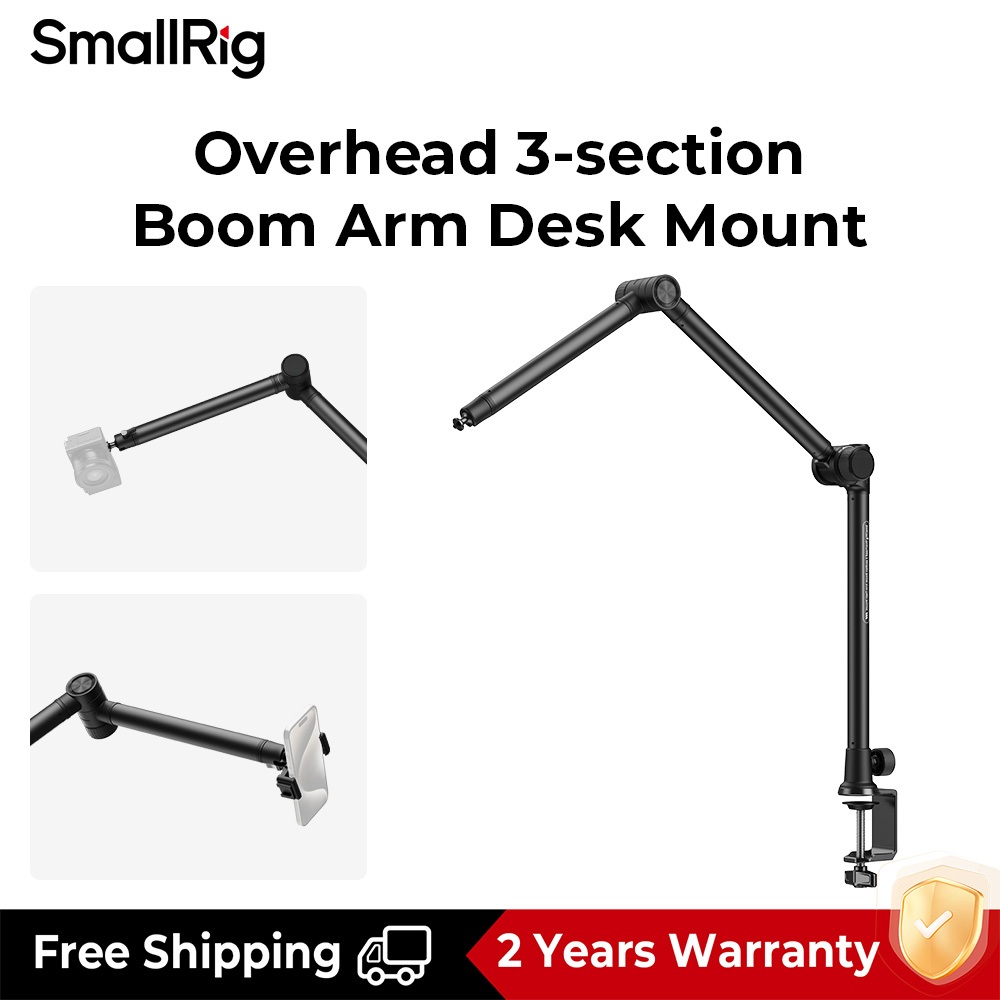 SmallRig Overhead 3-section Boom Arm Desk Mount 4324 | Shopee Singapore