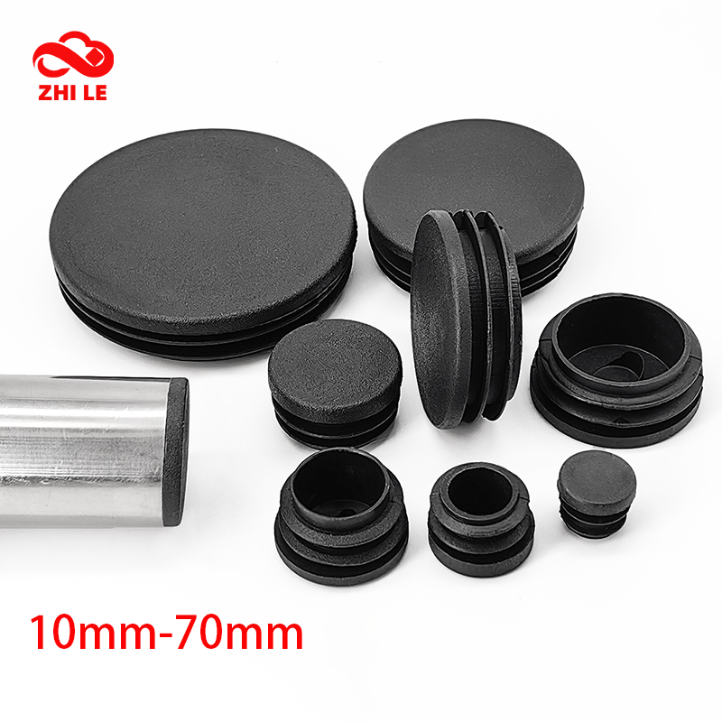 10mm-70mm Black Round PE Plastic Hollow cover square internal rubber ...