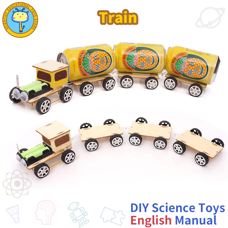 🚀Science Toys🔥Diy Electric Train STEM Kit Kids Electric Educational ...
