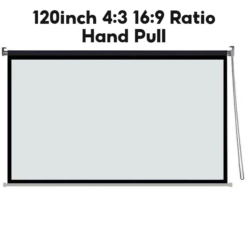 Projector screen 100inch 120inch bead pull home office projection ...