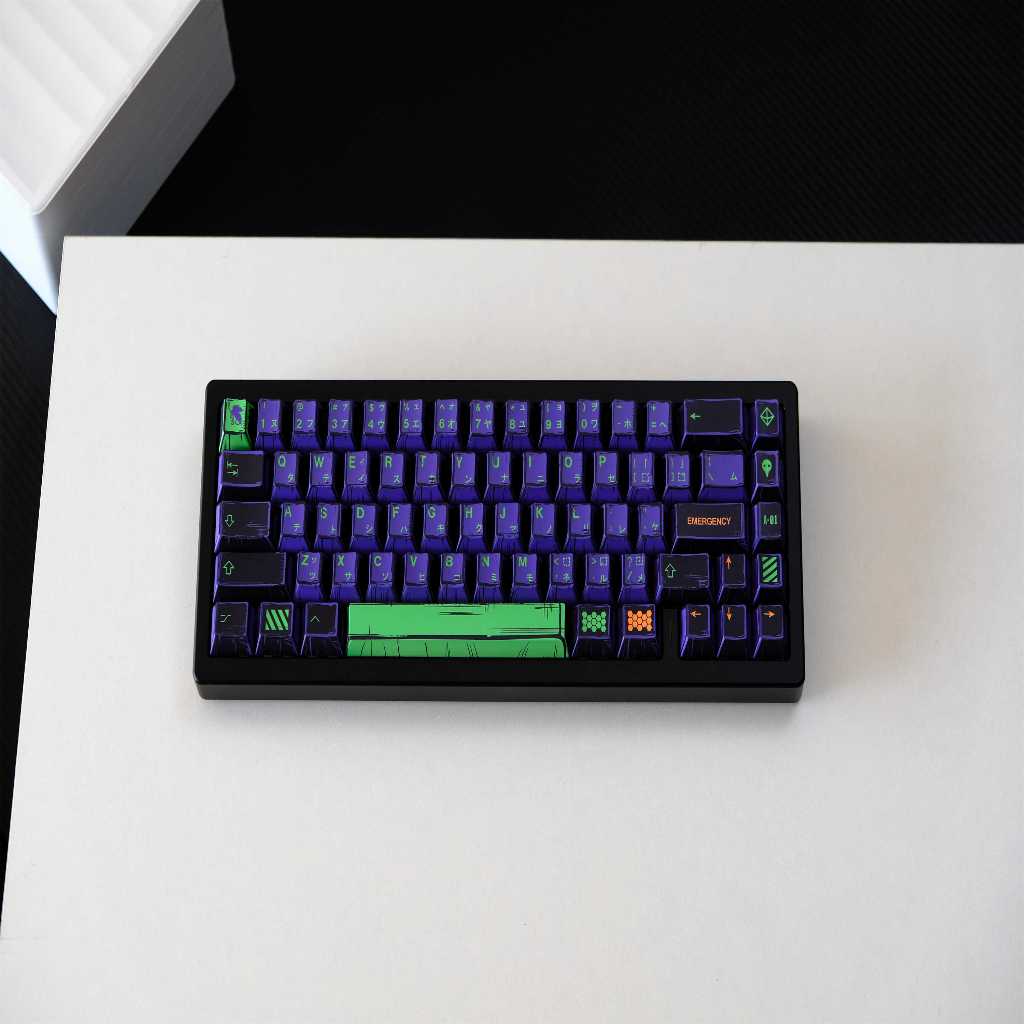 EVA Unit-01 Theme Keycap Set 150 Keys PBT Custom Manga Style Keyboard ...