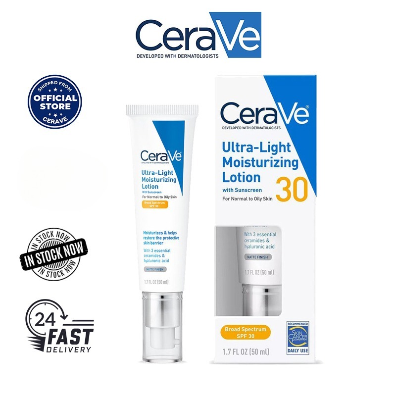 Cera-Ve Ultra-Light Moisturizing Lotion With Sunscreen SPF 30 For ...
