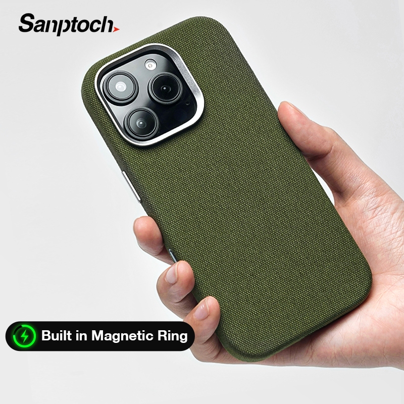 Sanptoch For Magnetic Nylon Canvas Phone Case For iPhone 17 16 15 14 13 ...