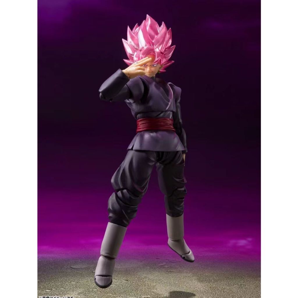 Bandai SHF Dragon Ball Super Black Goku Pink Goku Zamas Pink Hair ...