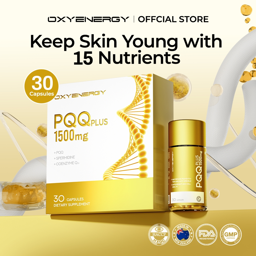 Oxyenergy PQQ Plus 1500mg with CoQ10 Vitamins Spermidine Anti-Aging ...