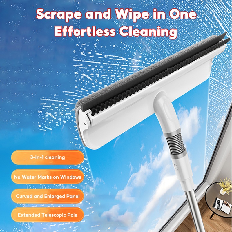LOOLALA Multifunctional Window Cleaner Wiper Long Handle Brush Car Wash ...