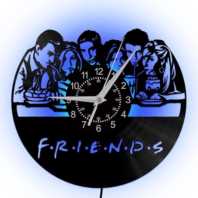 friends tv show vinyl record wall clock,led 7 color night light friends ...