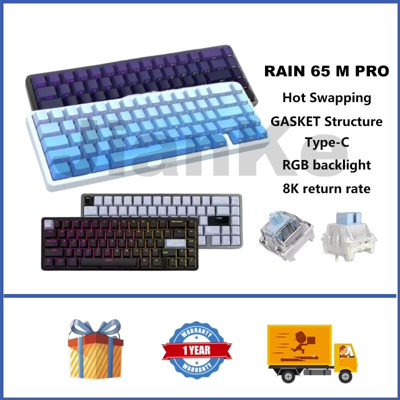 IPI RAIN 65 M PRO Aluminum Magnetic keyboard 65% Hot swappable RGB ...