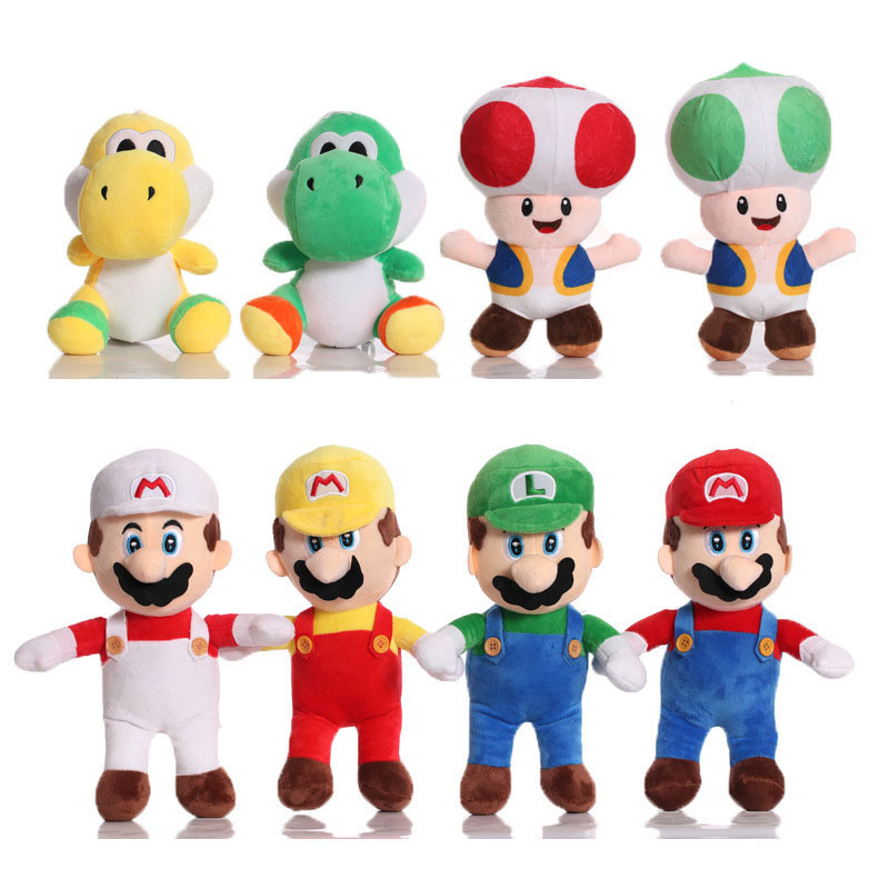31 Styles Cartoon Mario Bros Plush Toy Princess Peach Bowser Mario ...