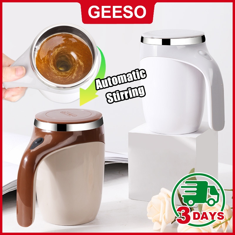 GEESO 380ML Auto Stirring Mug Rechargeable Self Stirring Mug Coffee Cup ...