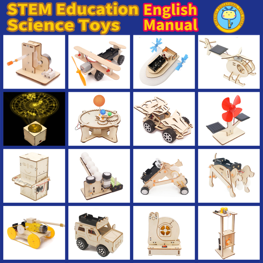 🚀Science Toys🔥DIY Electric Handmade Model Kits Kid STEM Educational ...