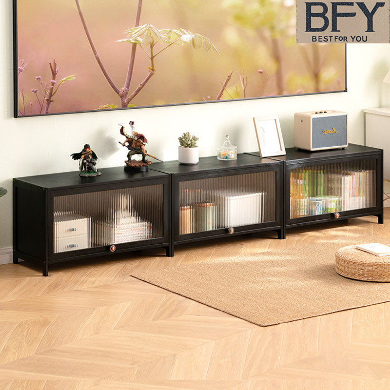 BFY Display Cabinet Simple Bamboo Living Room TV Console Teal 160cm ...