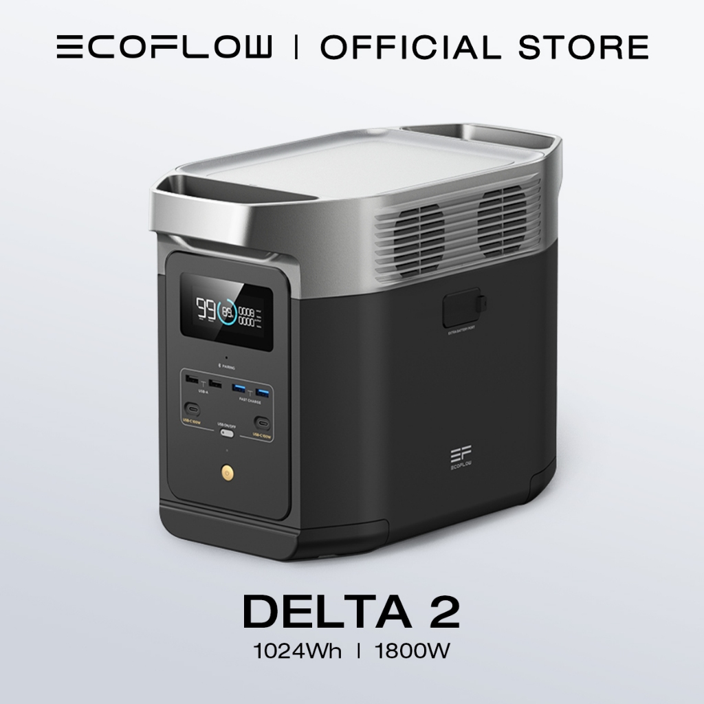 EcoFlow DELTA 2 Portable Power Station 1024Wh LiFePO4 Battery Fast Charging Use as a Solar ...