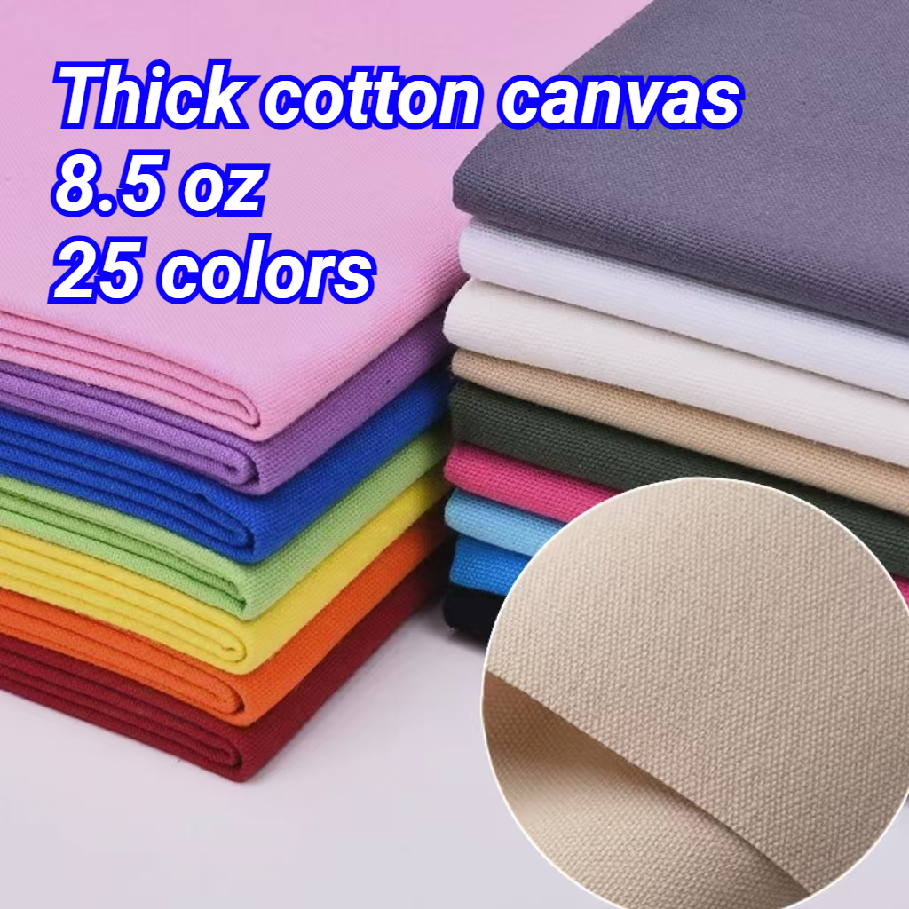 Thick Thick Colorful Pure Cotton Canvas Fabric, Width 60 Inch = 150cm ...