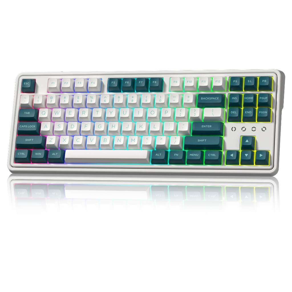 Fl-ESPORTS CMK87 80% TKL Tri-Mode Bluetooth5.0/2.4G/USB-C Hot Swappable ...