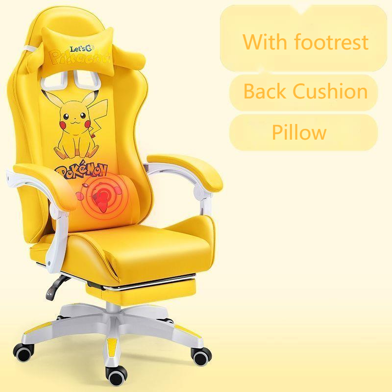 Office Chair Pikachu Home Gaming Chair Cute Leisure Chair | Shopee ...