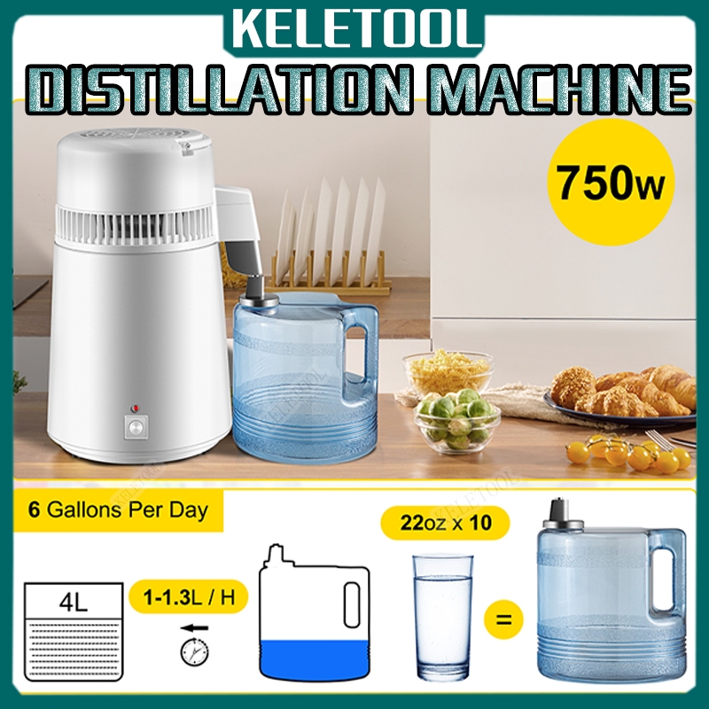 Distiller Water Distiler 750W Water Distillation BPA Free Plastic ...
