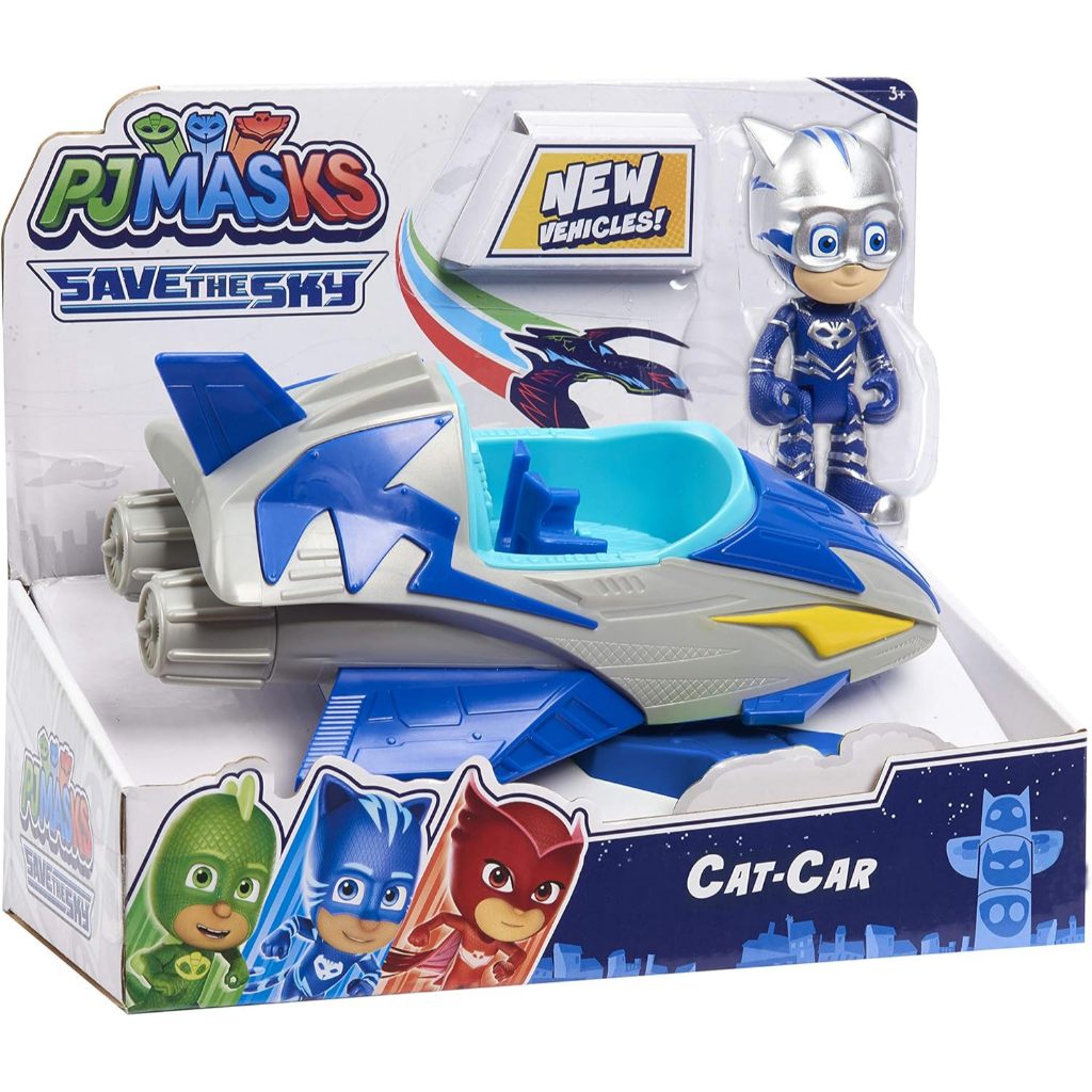 PJ Masks PJMC1100 PJ Masks Core Plus-Save The Sky-Catboy Figure and Car ...