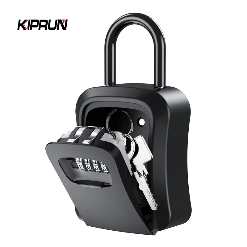 KIPRUN Key Lock Box, 4 Digit Combination Password Wall Mount Key ...