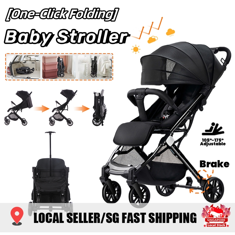 SG STOCK Baby Stroller Foldable Kids Travel Cart Cabin Travel Stroller ...