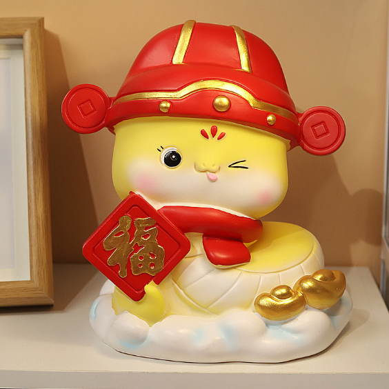 Snake brings luck piggy bank ornaments 2025 Chinese New Year Coin Bank ...