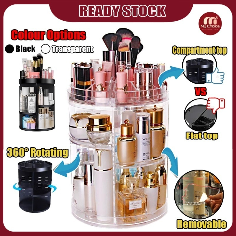 SG Ready Stocks 360° Rotating Diamond Spin Acrylic Cosmetic Makeup ...