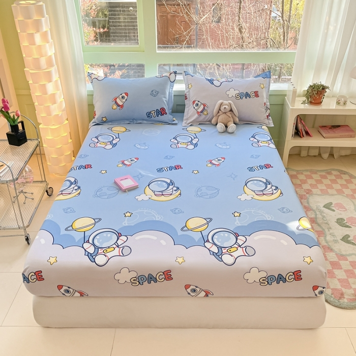 Abraca Dabra 3in1 set 100% Cotton Fitted Bedsheet and pillowcase With ...