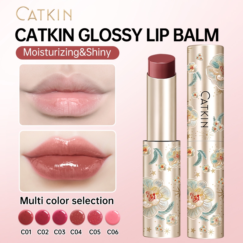 Catkin Glossy Lip Balm 3.4g Tinted Lip Balm Luminous Hydrating Healthy Shine Moisture Packed ...